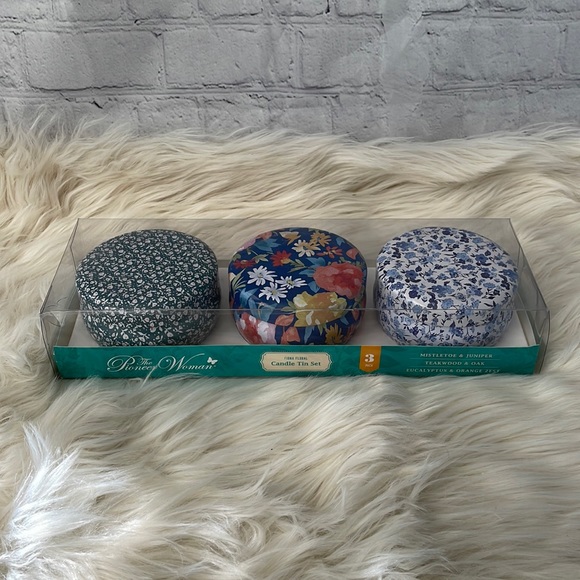 The Pioneer Woman | Accents | The Pioneer Woman Fiona Floral Candle Tin ...